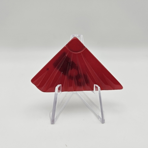 Jewelry | Bakelite Cherry Red Dress Clip Fur Clip Carved Geometric ...